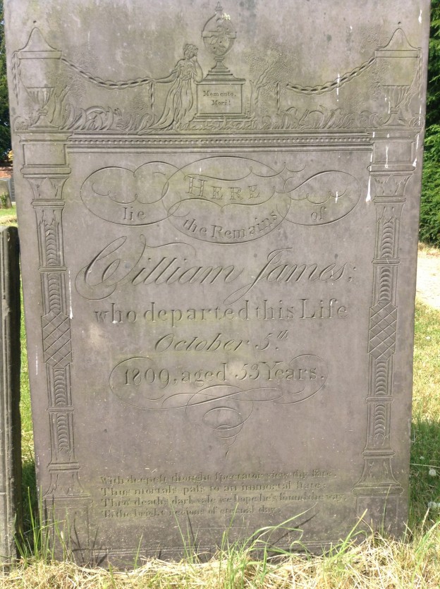 Here lies the beautifully lettered gravestone … | Patricia Lovett MBE